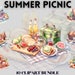 Watercolour Summer Picnic Clipart Bundle , Summer Vibes, Summer Clipart ...