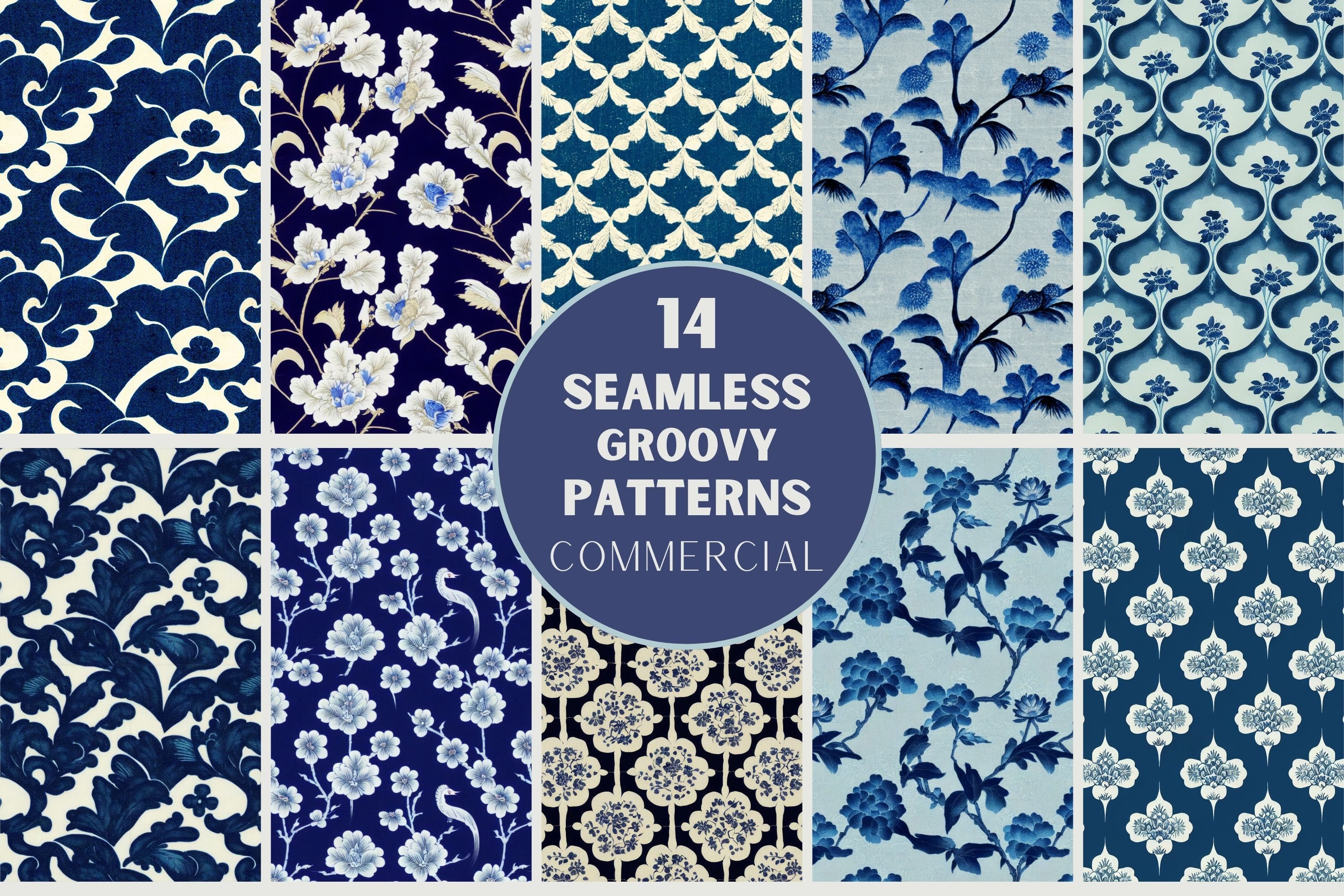 14 Chinoiserie Patterns Digital Paper Seamless Pattern - Etsy