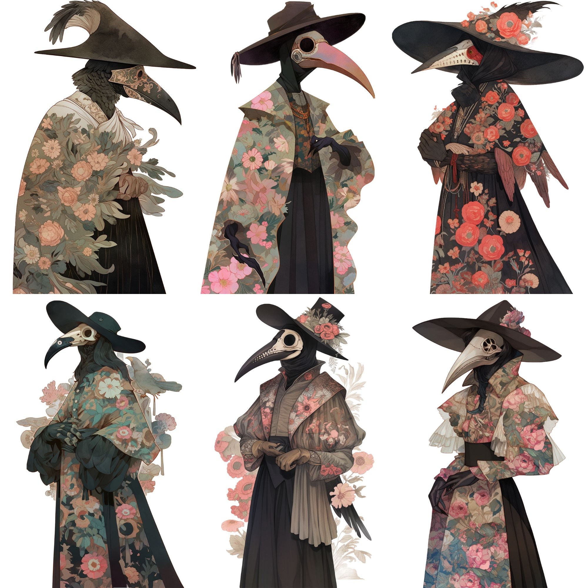 Scary Plague Doctor Clipart Bundle, Occult Png, Halloween Png, Vintage ...