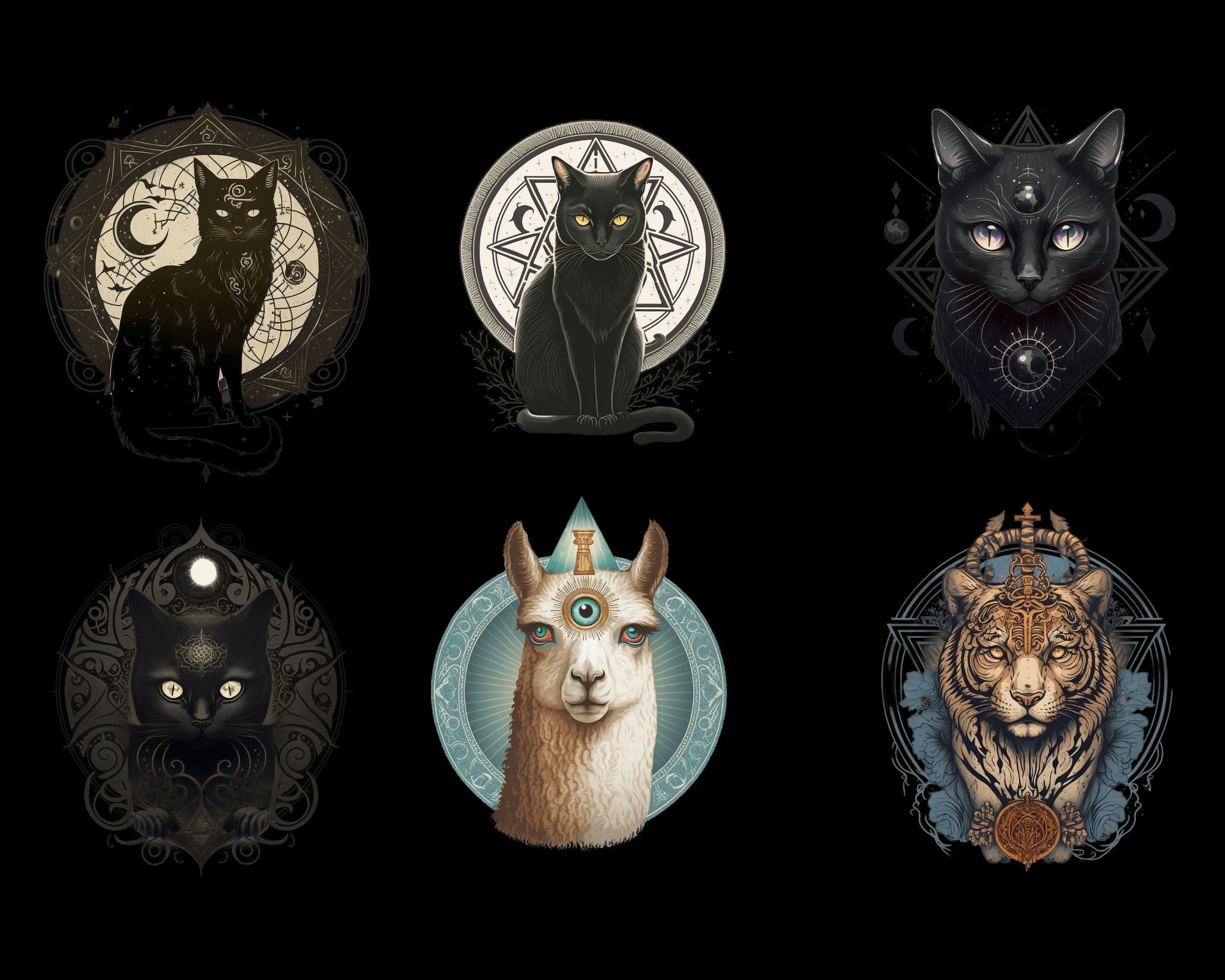 Mystical Witches Pets Clipart Wiccan Png Moth Png Mystical - Etsy