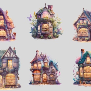 Magic Shop Clipart Bundle, Magic Store , Watercolour Shop Illustration ...