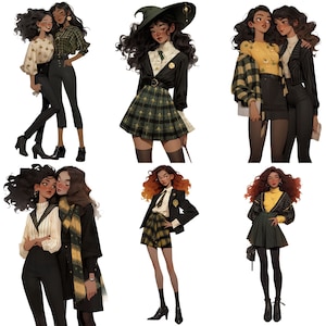 Hufflepuff Student Vibes Clipart Bundle, Hufflepuff Style Png, Occult ...