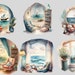 Watercolour Bookworm Cozy Seaside Reading Corner Clipart Bundle ...