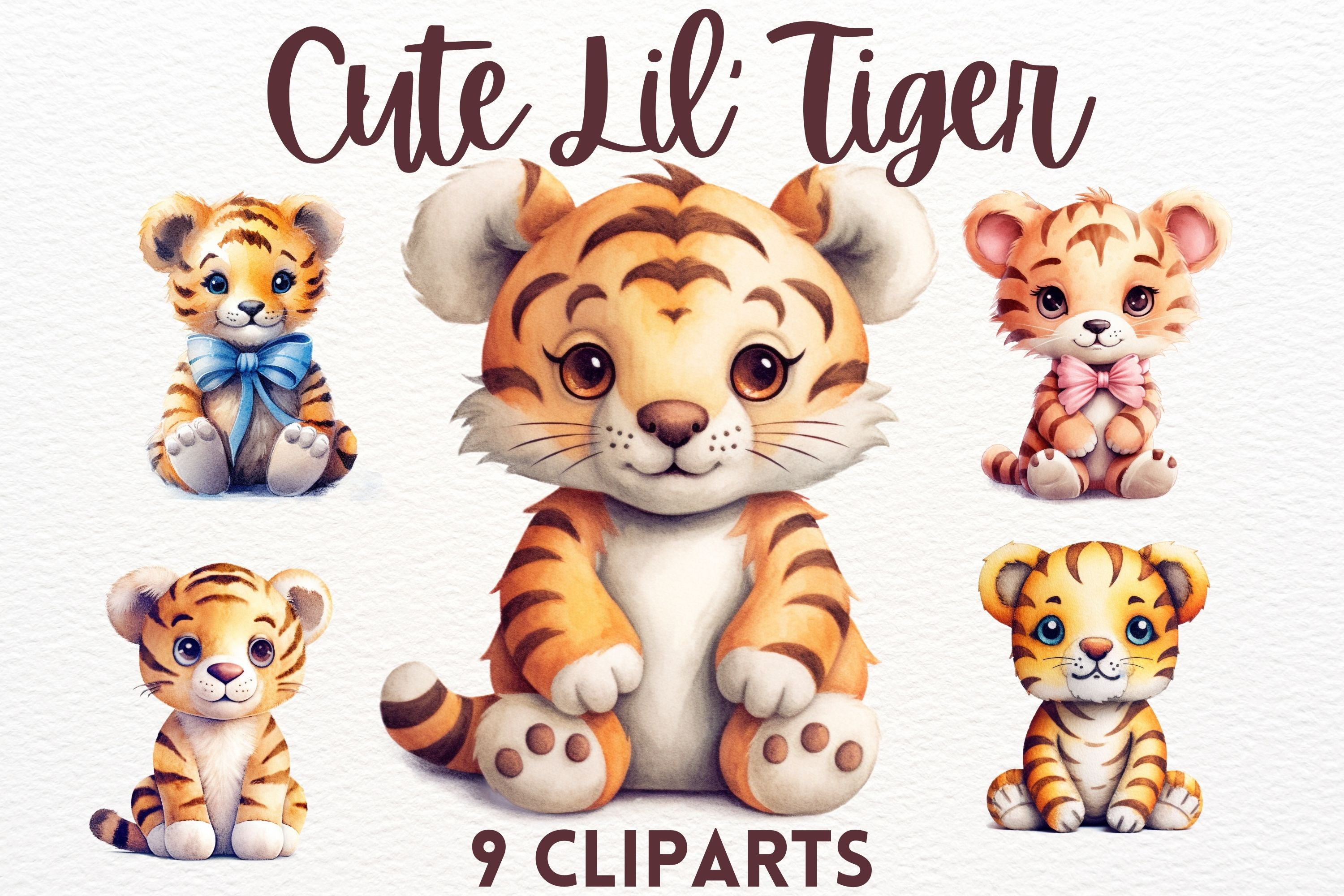 Cute Baby Tiger Clipart