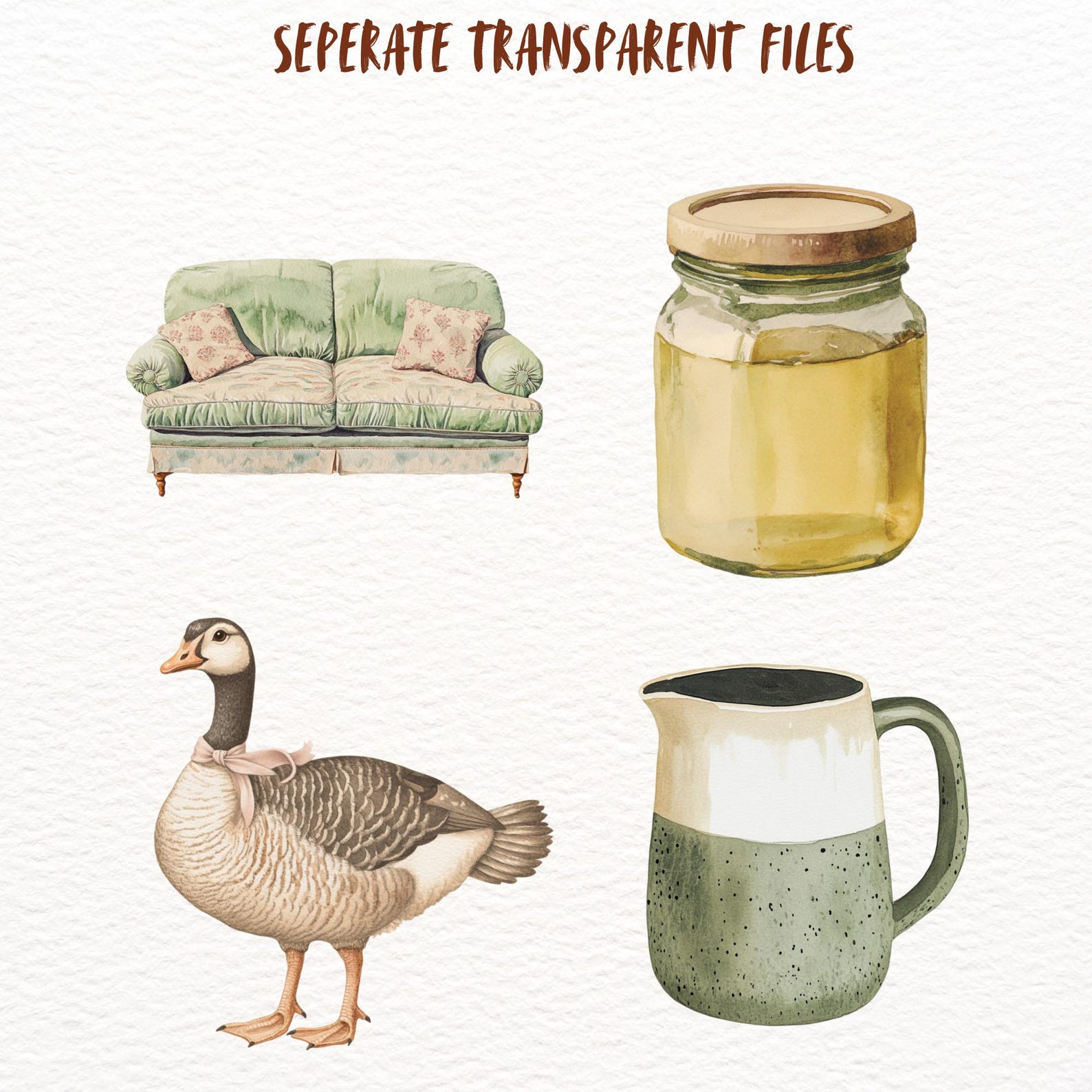 Watercolor Cozy Cottage Clipart, Cottagecore Clip Art, Rustic Clipart ...