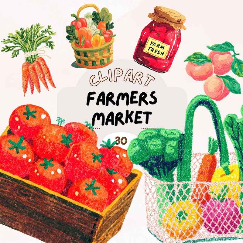 Farmers Market Clipart - Etsy