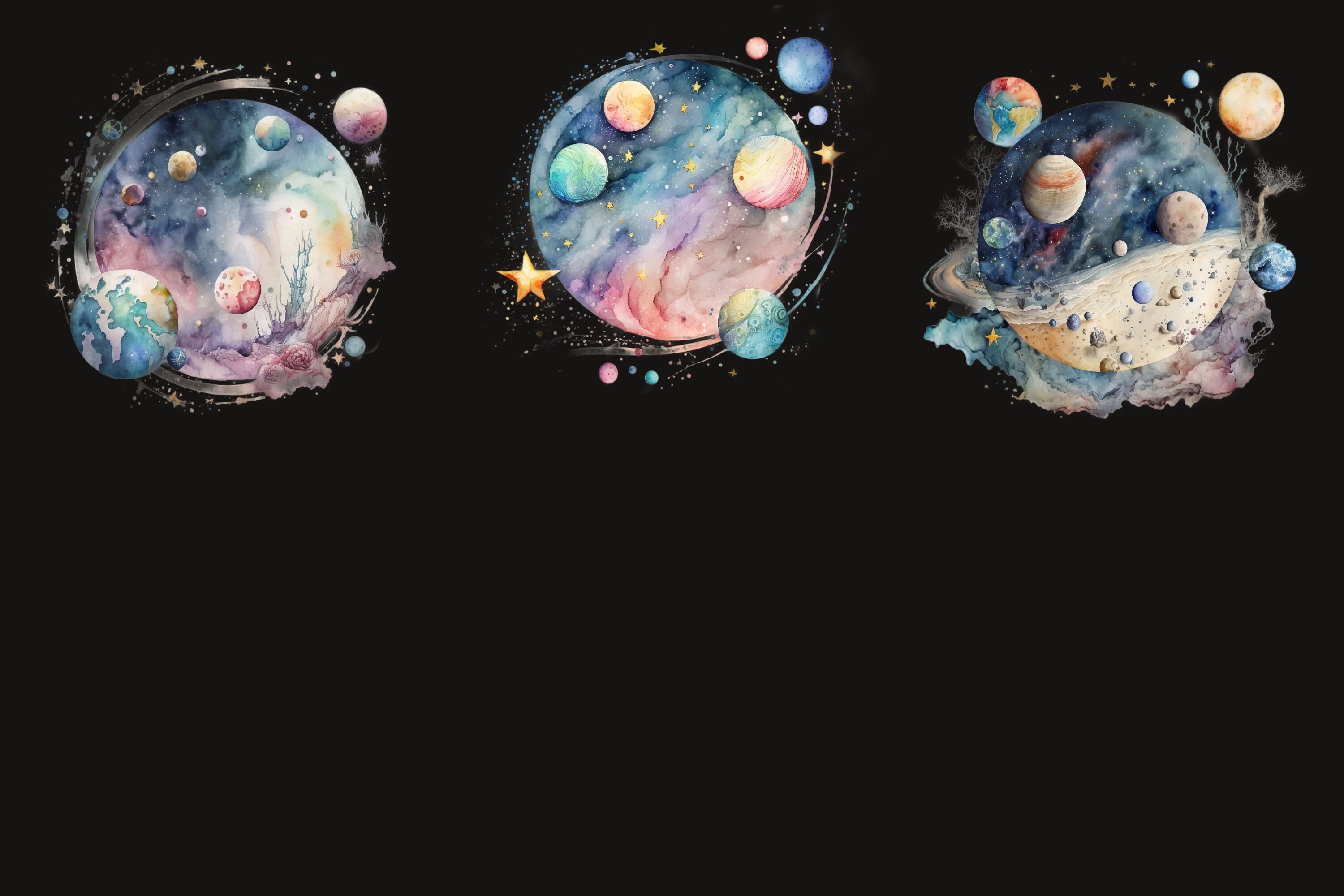 Galaxy Dream Clipart Bundle Fantasy Galaxy Clipart Stars - Etsy