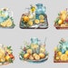 Watercolour Lemonade Tray Clipart Bundle, Summer Vibes Clipart, Lemon ...