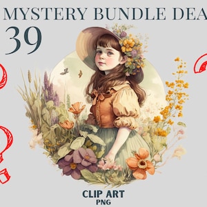 Watercolour Mystery Clipart Bundle, Unseen Clipart, Watercolour ...