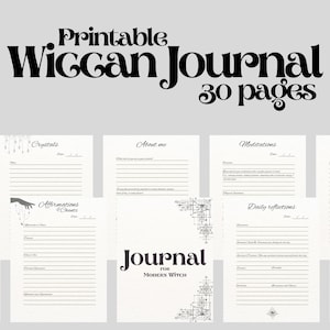 Printable Wiccan/ Witches Journal Pages, Dream Journal, Herbal Grimoire ...