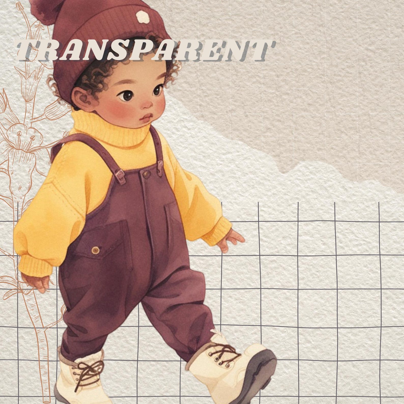 Cute Cottagecore Toddler Kid Fashion Outfit Clipart Bundle, Vintage ...