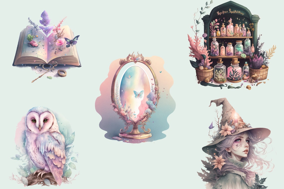 Good Witch Clipart Witch Clip Art Png Magic Clip Art - Etsy