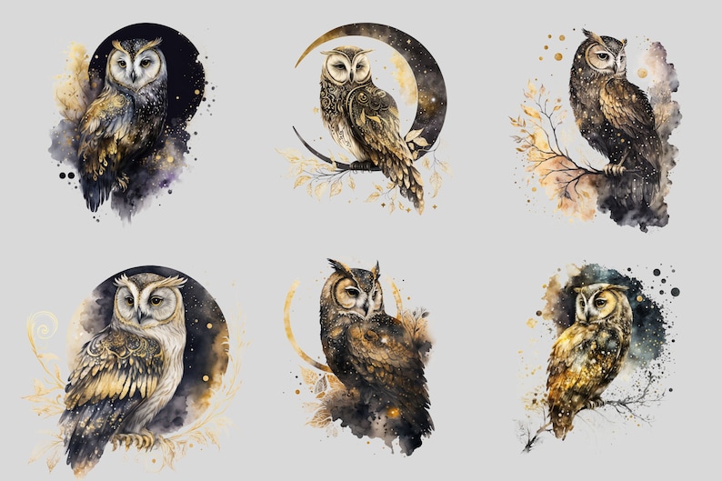 Celestial Owl Clipart, Owl Png, Magic Clip Art, Mystical Clipart ...
