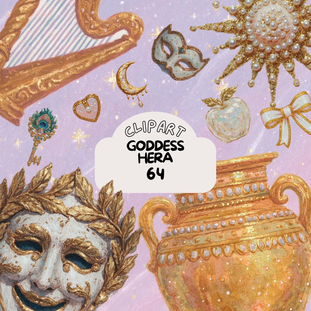Dreamy Goddess Hera Clipart Bundle Vintage Sticker Set Goodnote Sticker ...