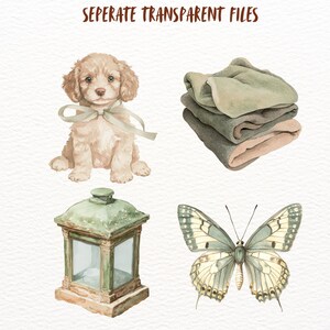 Watercolor Cozy Cottage Clipart, Cottagecore Clip Art, Rustic Clipart ...