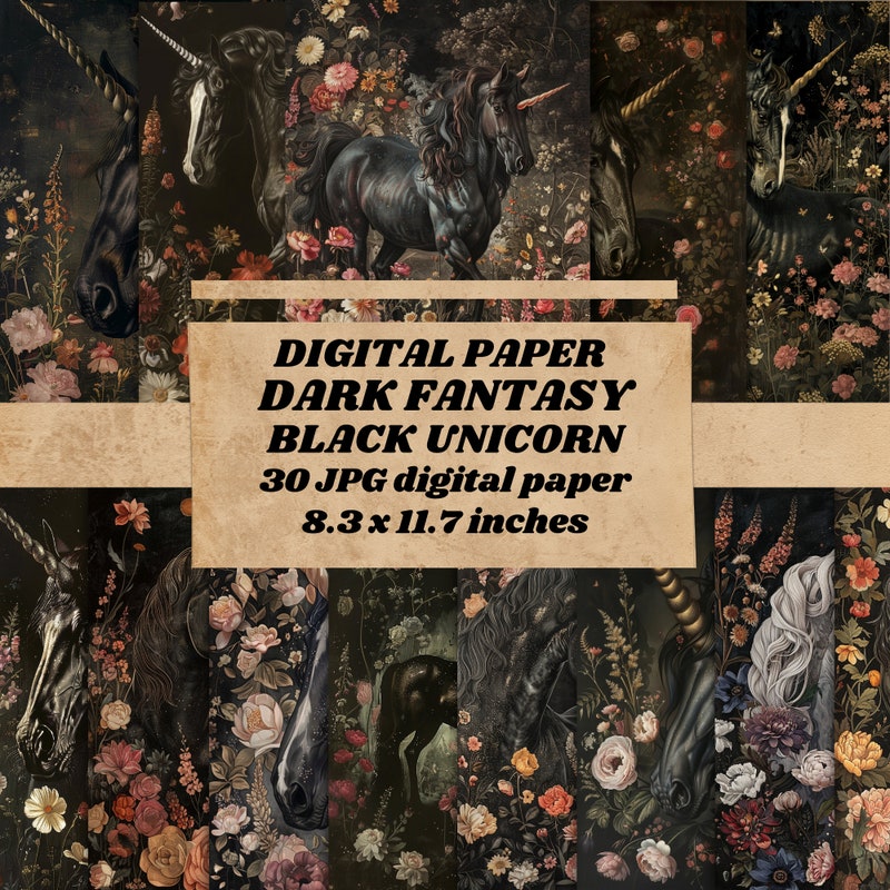 Unicorn Dark Academia - Etsy UK