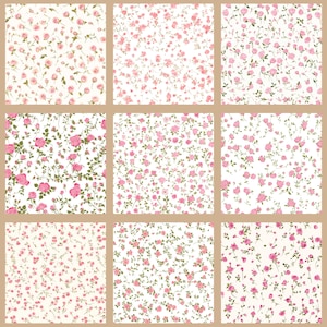 Vintage Dainty Pink Rose Florals Digital Paper ,watercolour Soft ...