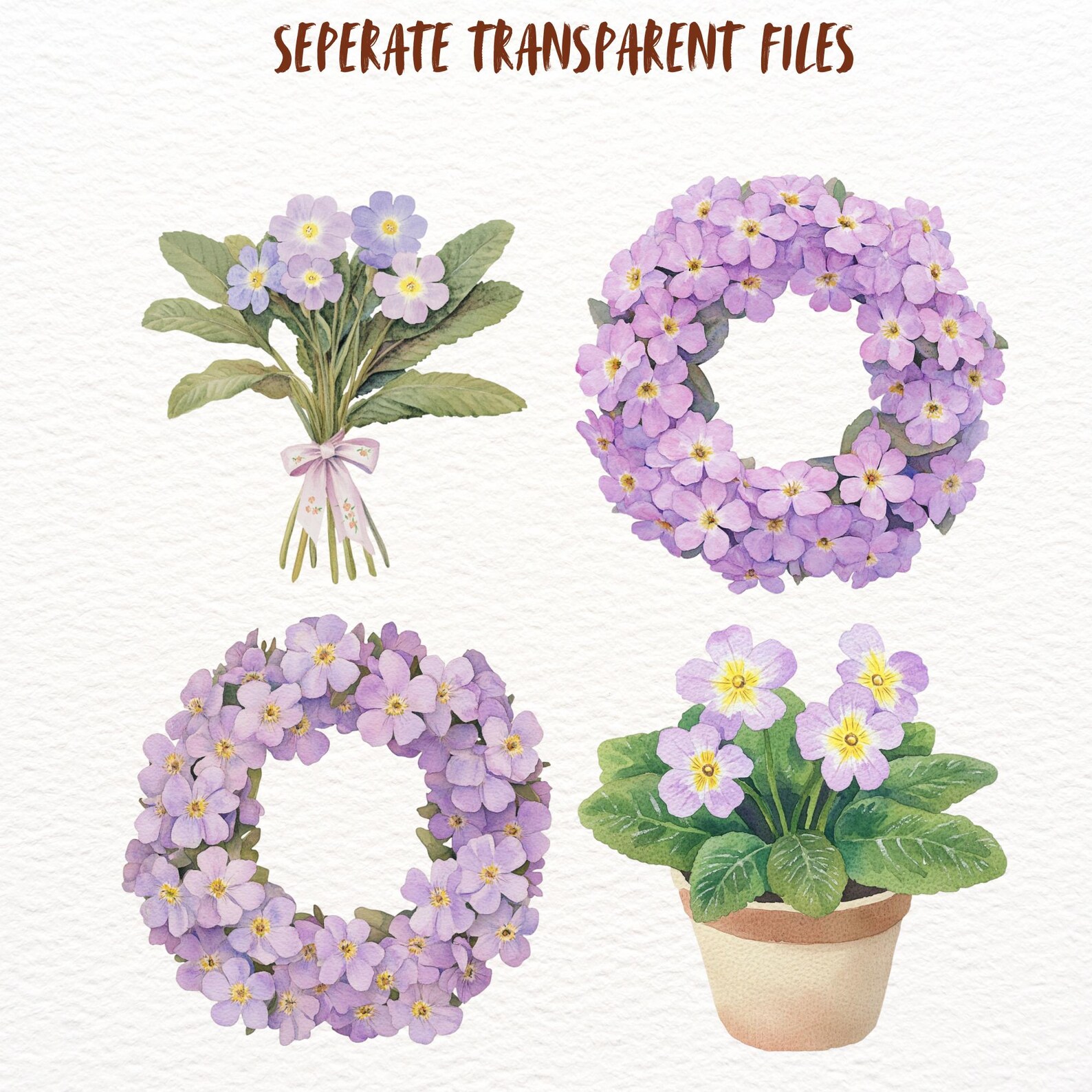 Primrose Digital Stickers, Paper Craft Floral Clipart Spring Goodnotes ...