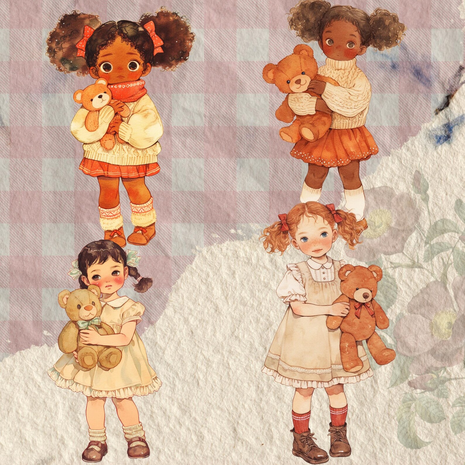 Cute Cottagecore Toddlers Digital Sticker, Toddler Png, Cute Kids ...