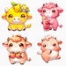 Chonky Chibbi Cow Digital Stickers, Valentine Png,kawaii Cow Png, Cute ...