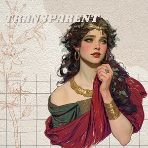 Greek Goddess Persephone Digital Stickers, Feminine Fantasy Journaling ...