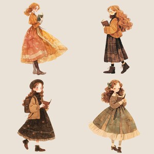 Vintage Reading Digital Stickers, Book Journaling, Romantic Regency ...