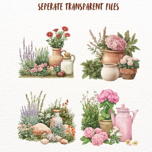 Watercolour Style Garden Summer Cottage Clipart Bundle, Cozy Goodnotes ...