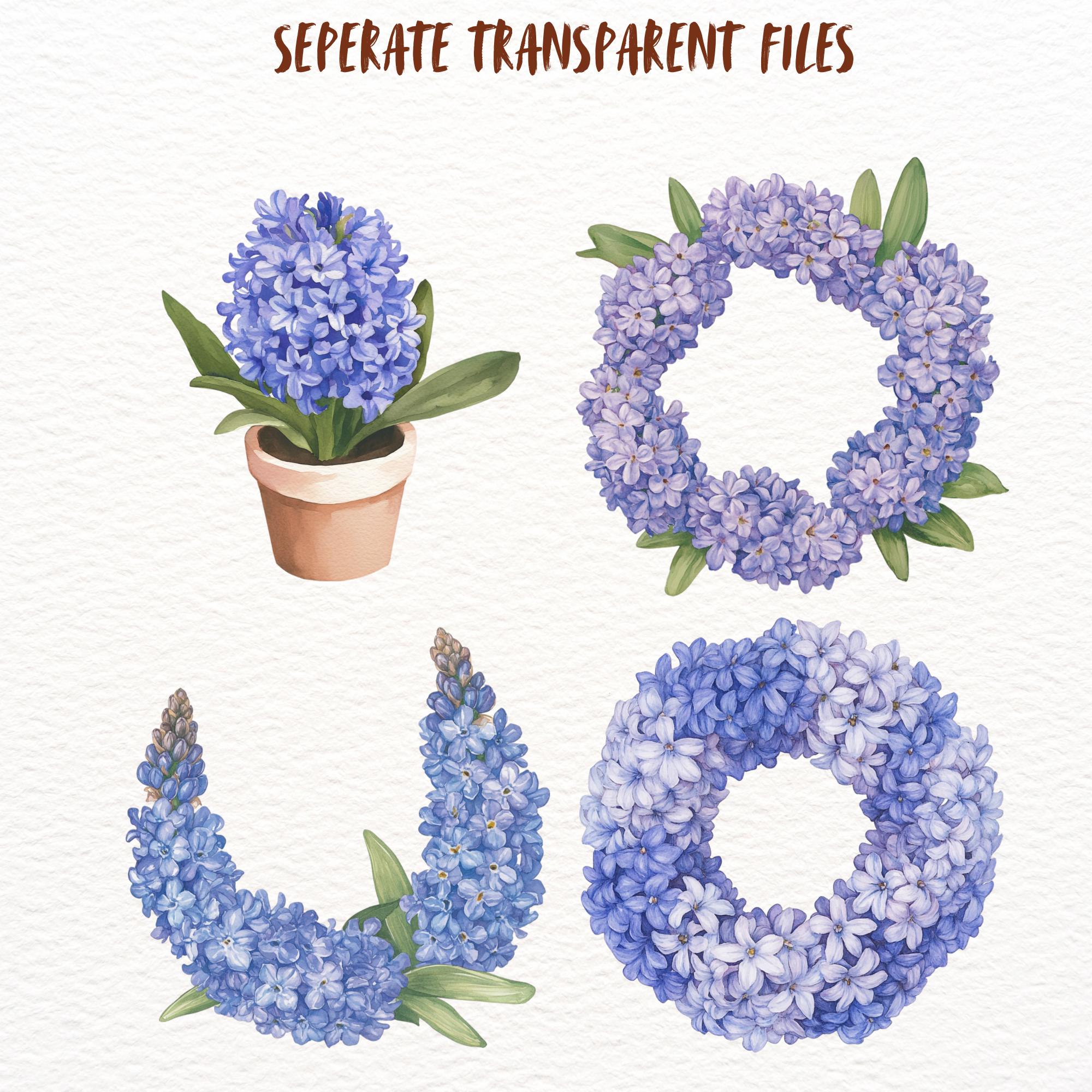 Hyacinth Digital Stickers, Paper Craft Floral Clipart Spring Goodnotes ...