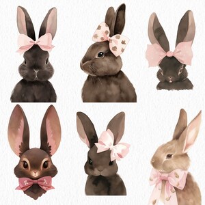 Easter Bunny Girl Digital Stickers, Spring Clipart, Easter Clipart ...