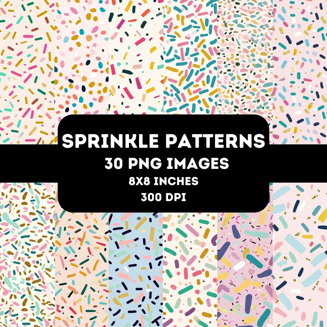 Whimsical Cute Seamless Sprinkle Digital Paper,pastel Sprinkle Seamless ...