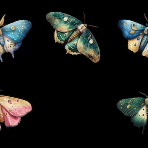 Watercolour Mystical Moth Clipart, Wiccan Png, Moth Png, Mystical ...