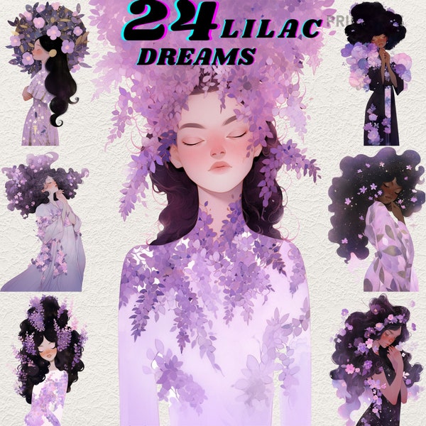 Lilac Abstract Art - Etsy