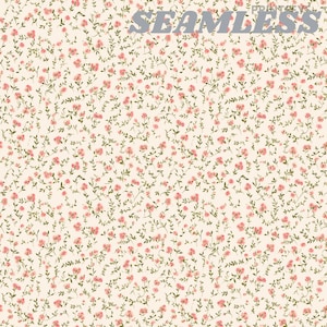 Vintage Dainty Pink Rose Florals Digital Paper ,watercolour Soft ...