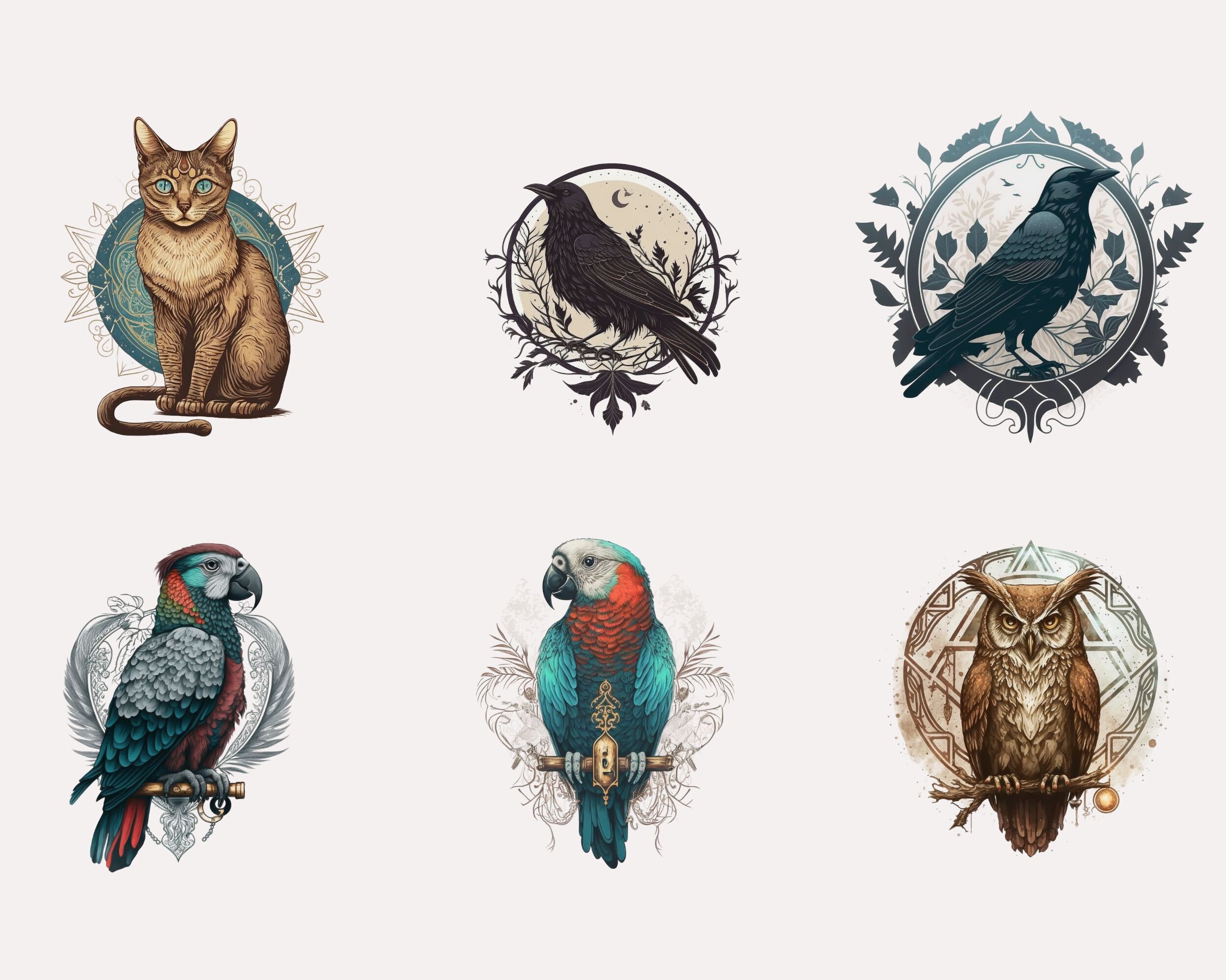 Mystical Witches Pets Clipart Wiccan Png Moth Png Mystical - Etsy