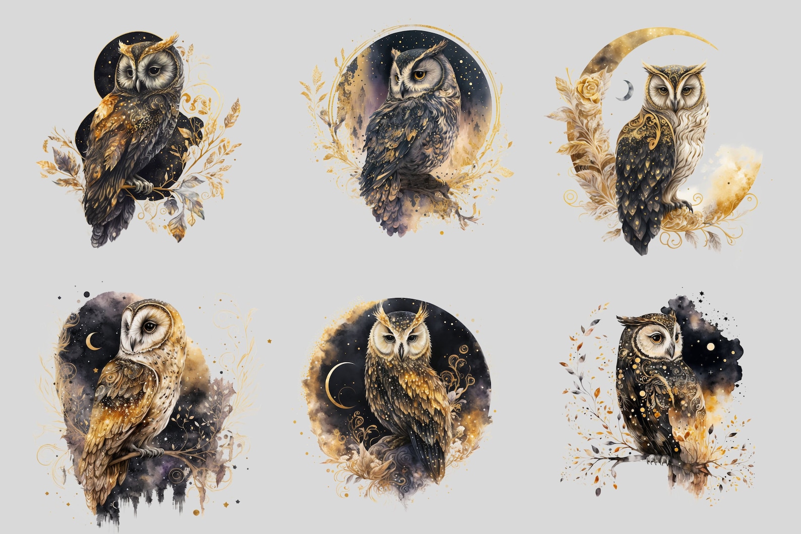 Celestial Owl Clipart, Owl Png, Magic Clip Art, Mystical Clipart ...