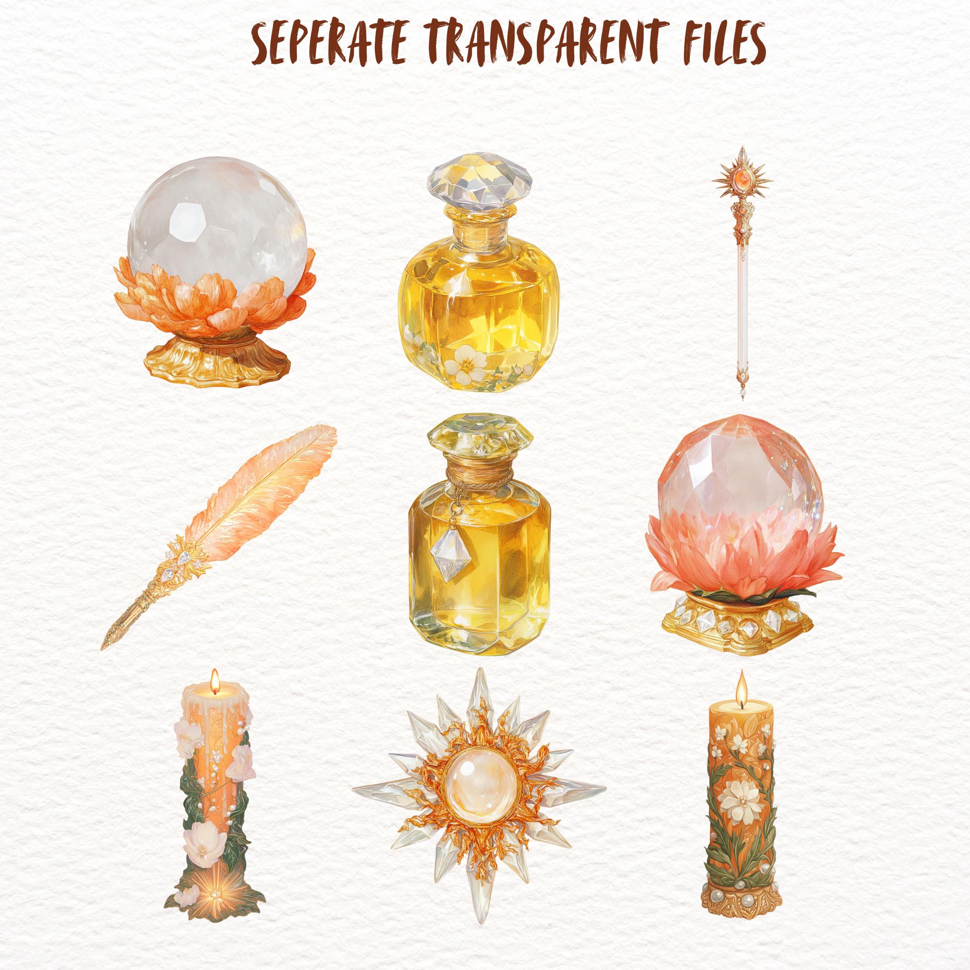 Witchy Sun Witch Clipart Bundle Celestial Wicca Sticker Set Magical ...