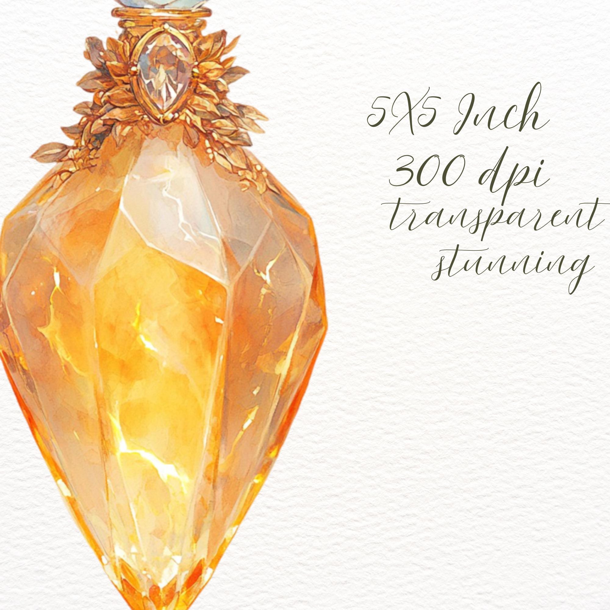 Citrine Witch Clipart Bundle Crystal Wicca Sticker Set Magical Goodnote ...