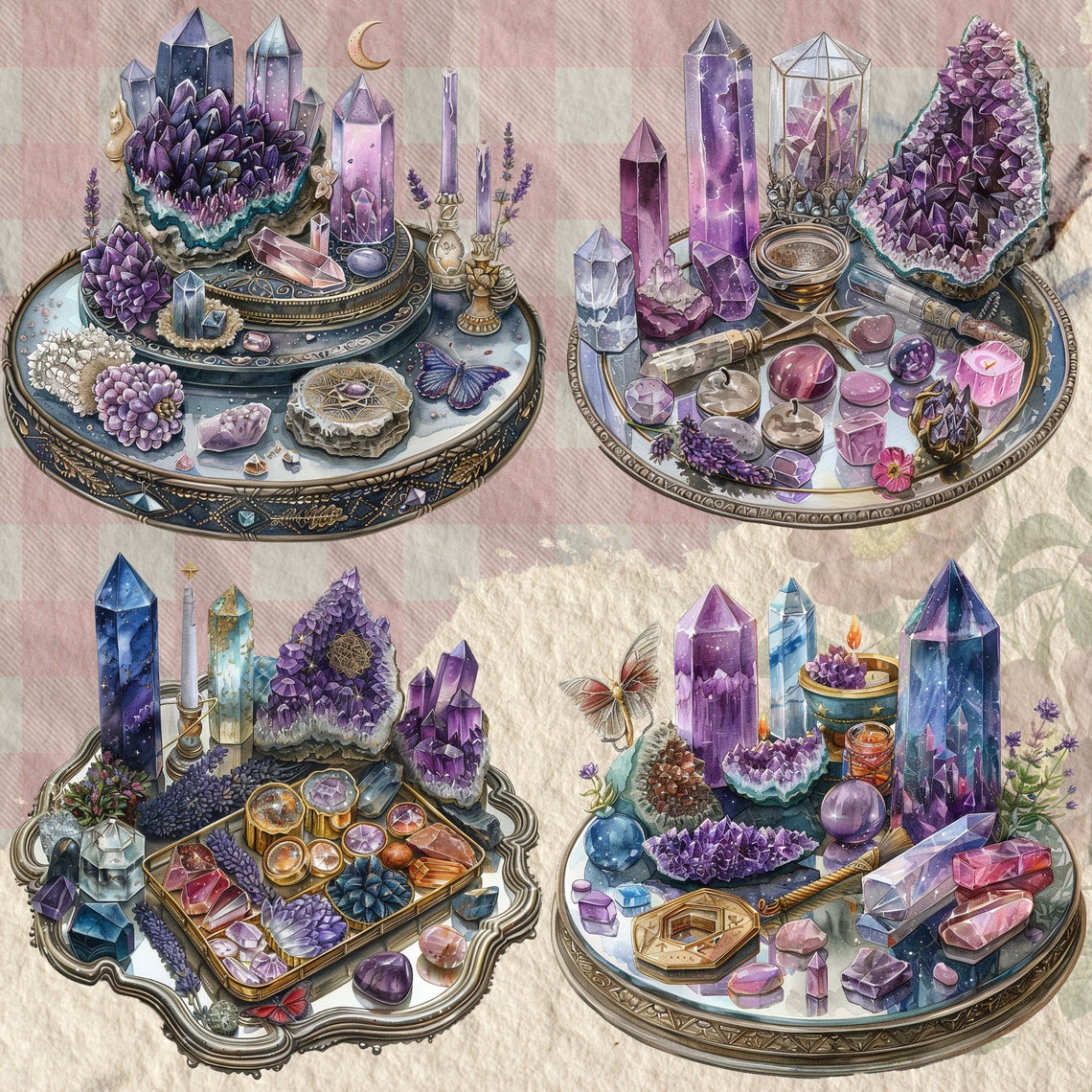 Crystal Wizards Inventory Clipart BUNDLE, Witch Clipart , Magic Clip ...