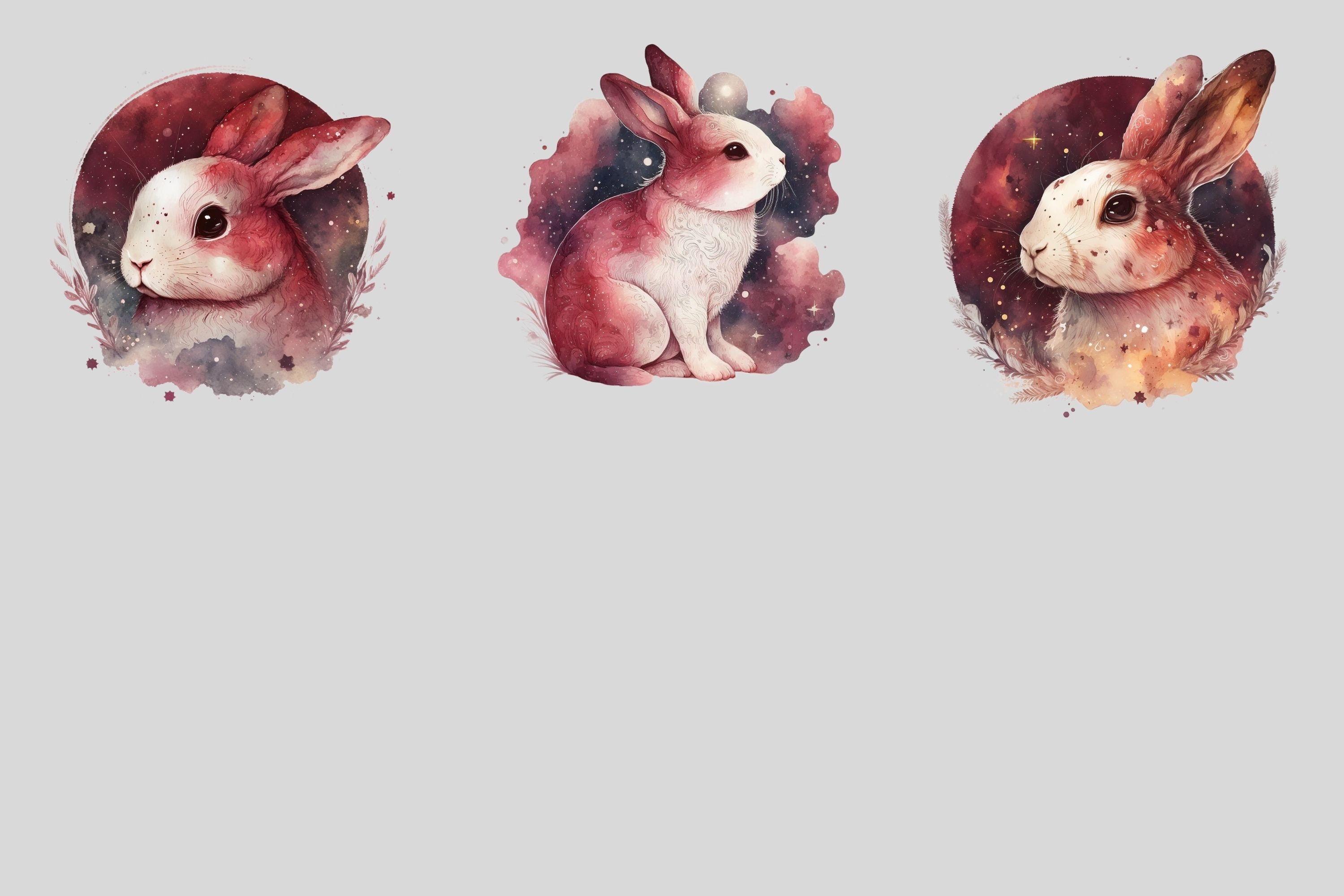 Celestial Bunny Clipart Bundle Bunny Png Magic Clip Art - Etsy