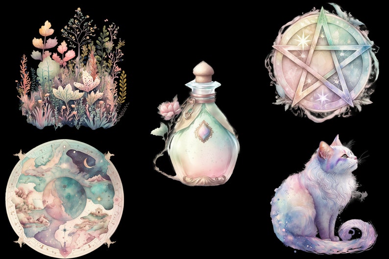 Good Witch Clipart Witch Clip Art Png Magic Clip Art - Etsy