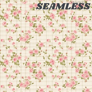 Vintage Dainty Pink Rose Florals Digital Paper ,watercolour Soft ...