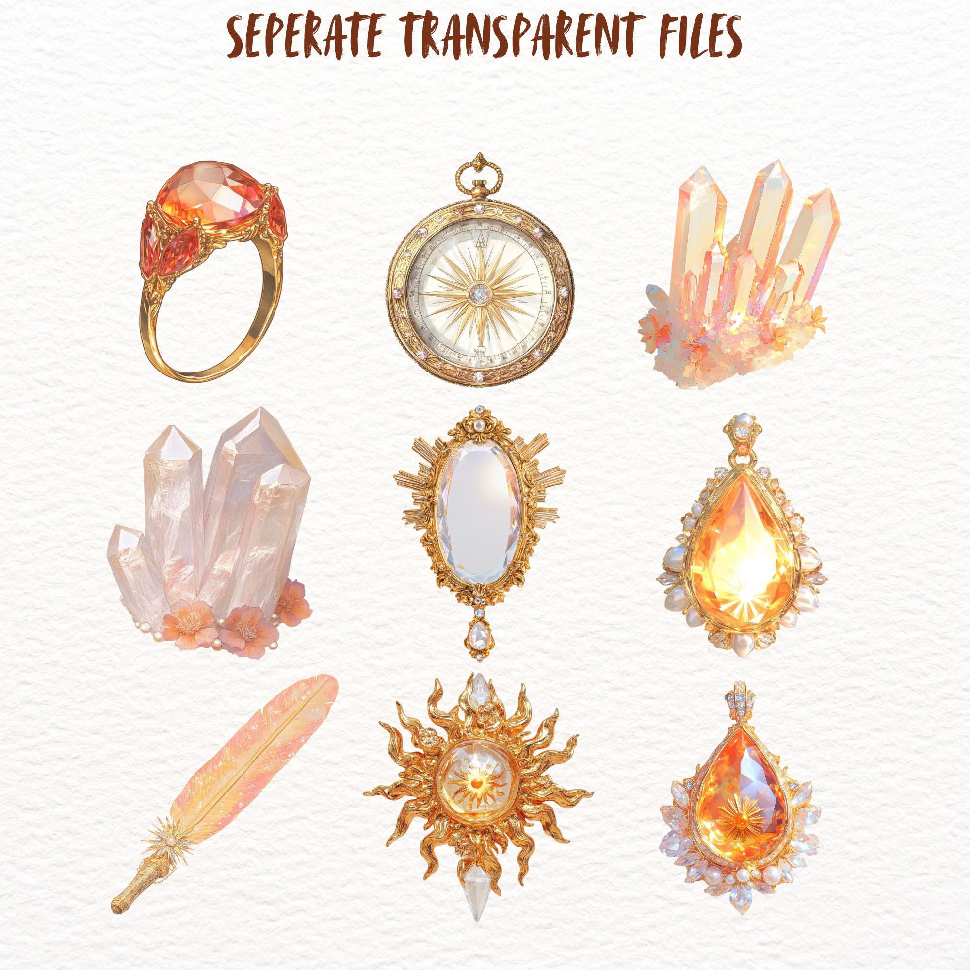 Witchy Sun Witch Clipart Bundle Celestial Wicca Sticker Set Magical ...