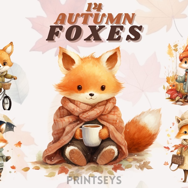 Fox Clipart - Etsy