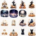 Watercolour Halloween Clipart Bundle, Spooky Clipart, Magical Clipart ...