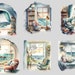Watercolour Bookworm Cozy Seaside Reading Corner Clipart Bundle ...