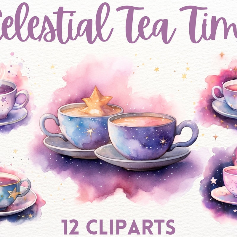 Tea Time Clipart - Etsy