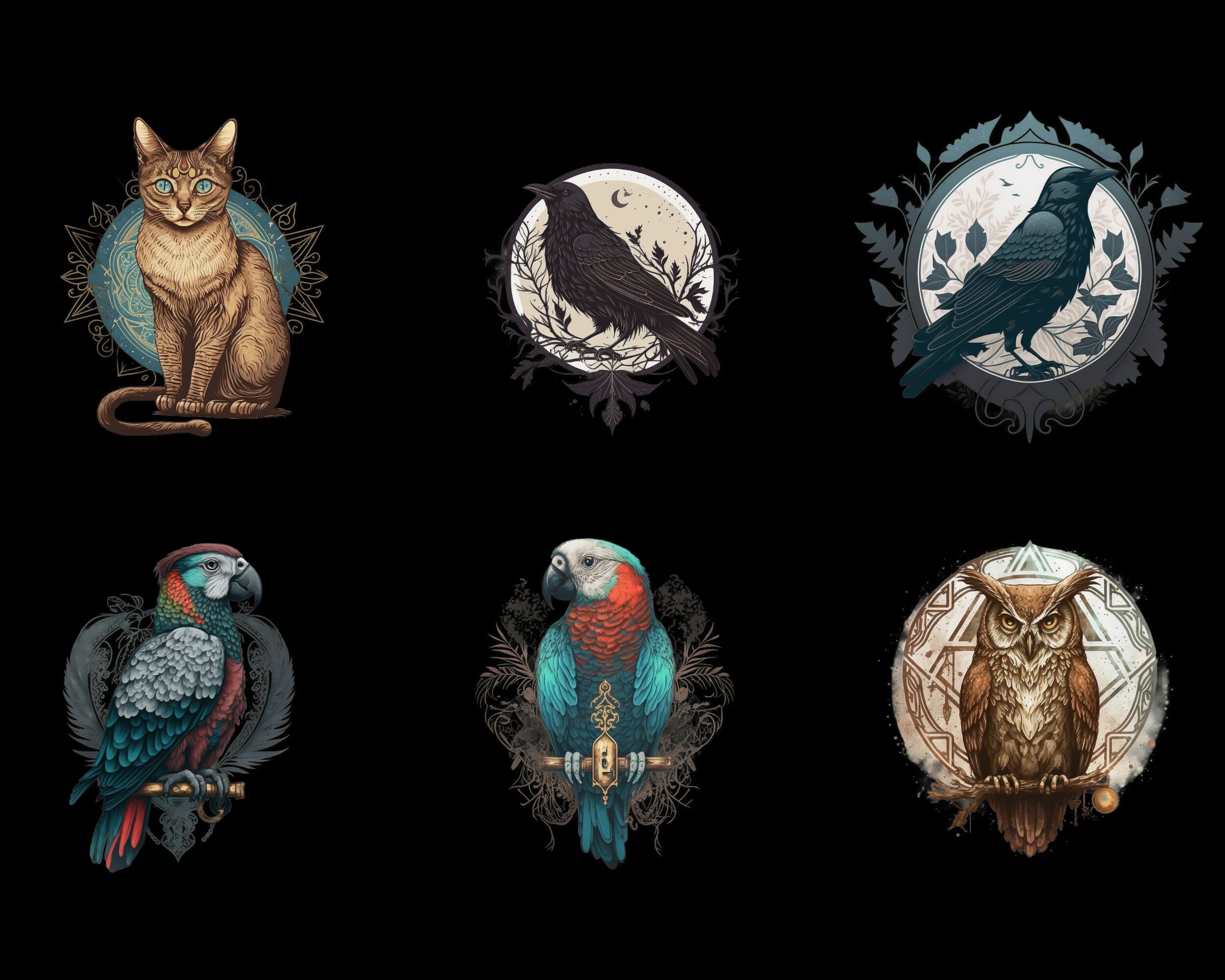 Mystical Witches Pets Clipart Wiccan Png Moth Png Mystical - Etsy