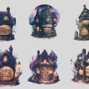 Magic Shop Clipart Bundle, Magic Store , Watercolour Shop Illustration ...