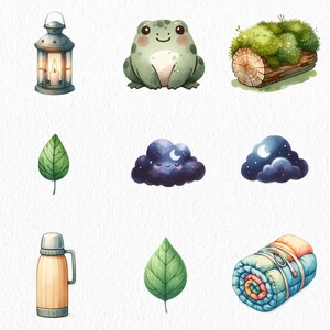 Adorable Camping Animals Clipart Bundle, Woodland Camping Digital ...