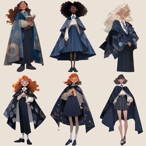 Ravenclaw Student Vibes Clipart Bundle, Ravenclaw Style Png, Occult ...
